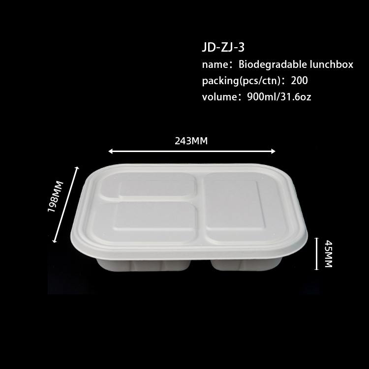 Biodegradable Bagasse lunch box - briwellpack