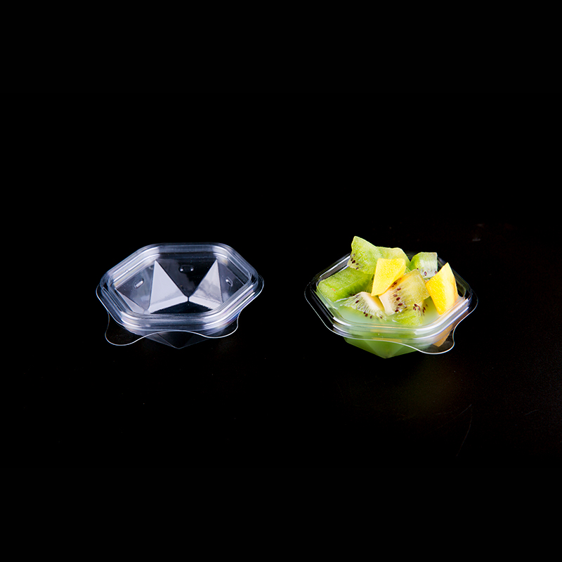 Clear fruit and vegetable salad box Food-grade plastic picnic container ...