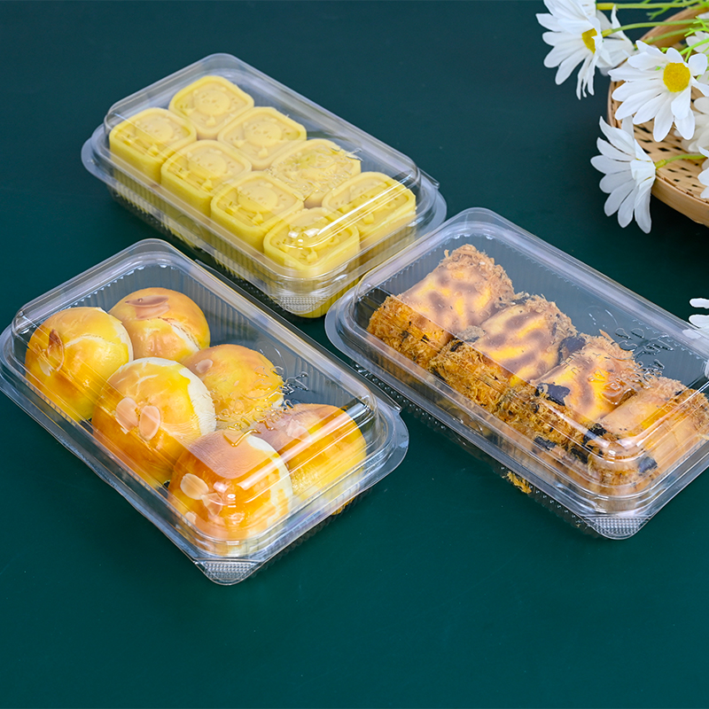 Cake food dessert hinge box plastic box - briwellpack