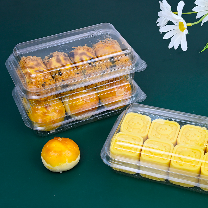 Cake food dessert hinge box plastic box - briwellpack