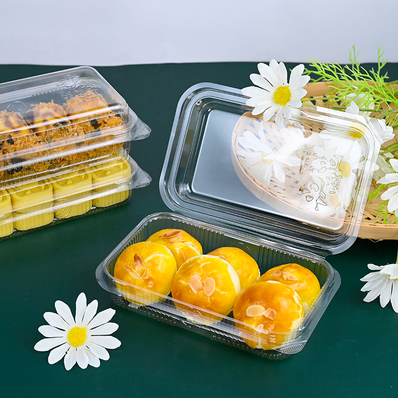 Cake food dessert hinge box plastic box - briwellpack