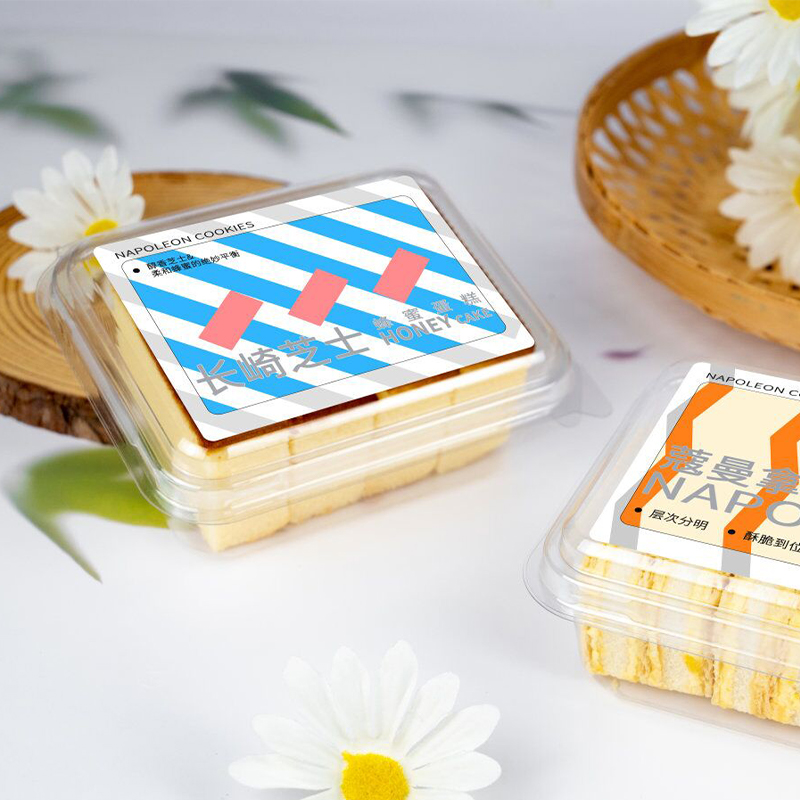 Napoleon cake food dessert hinge box plastic box - briwellpack