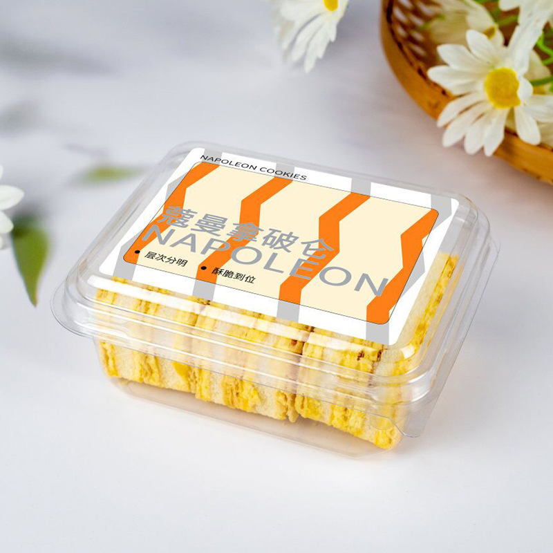 Napoleon cake food dessert hinge box plastic box - briwellpack
