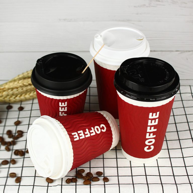 Paper Cups Coffee Cups Kraft Paper Hot/Cold Disposable Beverage ...